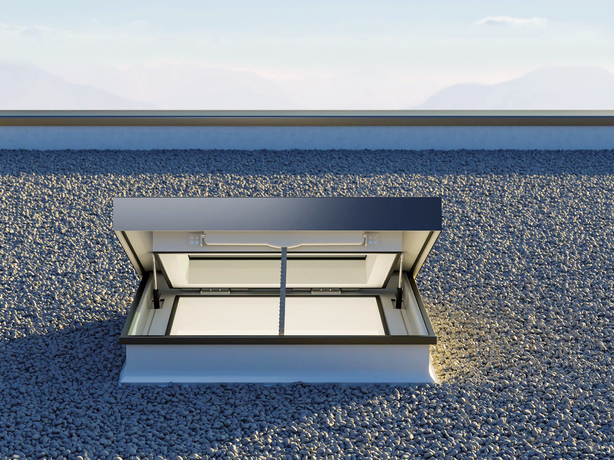 OnTop Smoke extraction flat roof window | Roto roof window
